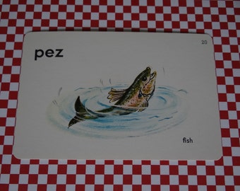 Fish flash cards | Etsy