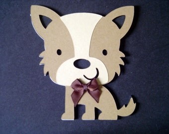 Dog shaped card | Etsy