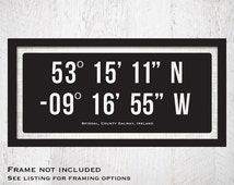 Popular items for latitude longitude sign on Etsy