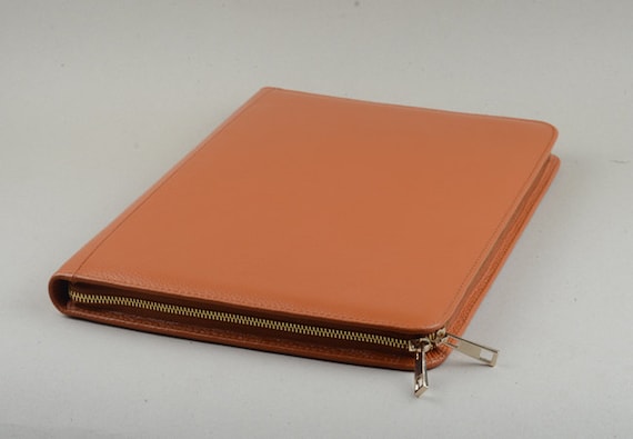 A4 Size Paper Writing Folio Case with Zipper Around Cover