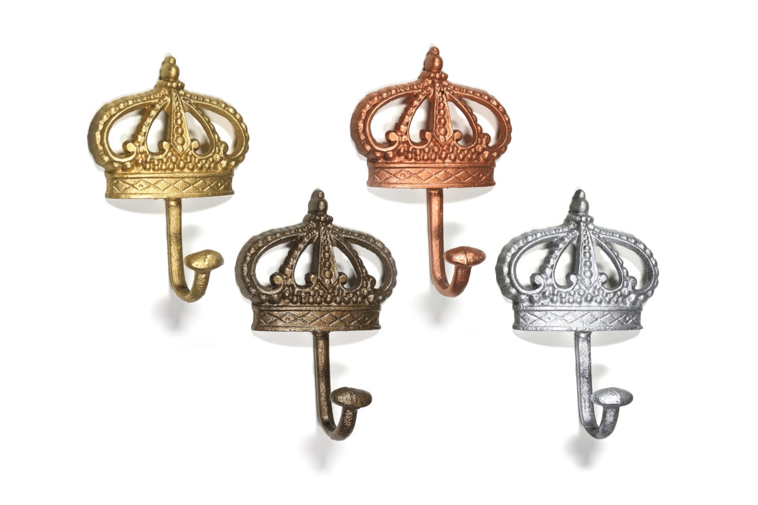 Cast Iron Crown Hook Pick Your Color Royal Princess Bedroom