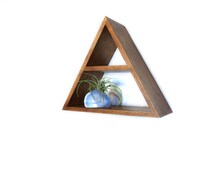 Triangle Shelf - Geometric Wood Wall Decor - Modern Shelving