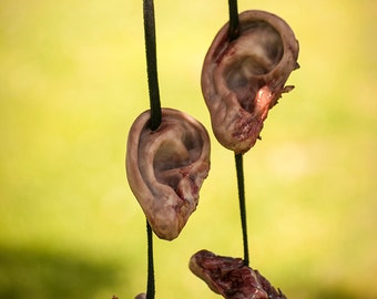 Silicone Zombie Ear Trophy Necklace Creepy by TwistedNightmares