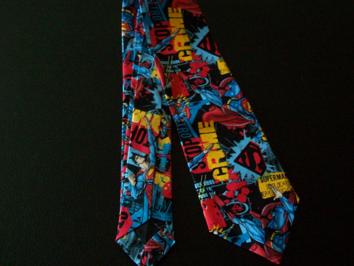 Superman tie/ Superman Necktie/ super hero tie/ super hero