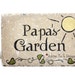 Custom Garden Stone. 6x9 Personalized PAPA'S GARDEN.