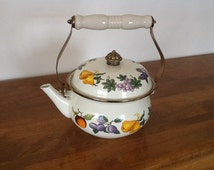 Popular items for enamel teapot on Etsy
