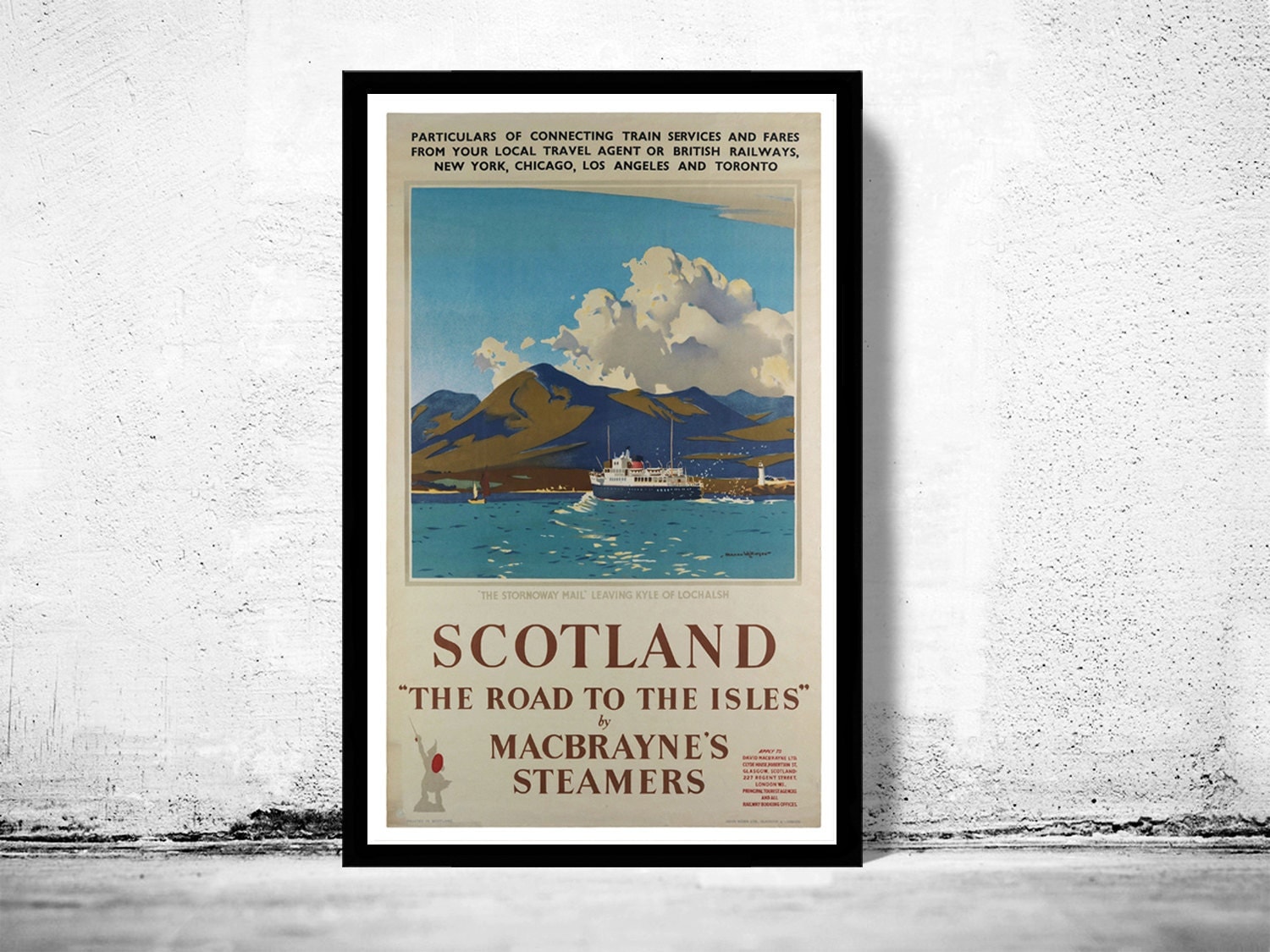 Vintage Poster of Scotland Travel Poster Tourism 1930-40