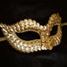 Gold Masquerade Mask With Dragon Scales Metallic Gold