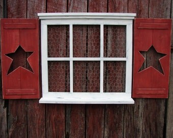 Four pane window picture frame 21 1/2 tall X