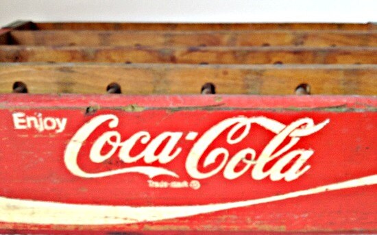 Vintage RETRO Coca-Cola RED White Chippy Shabby COLLECTIBLE Coca Cola ...