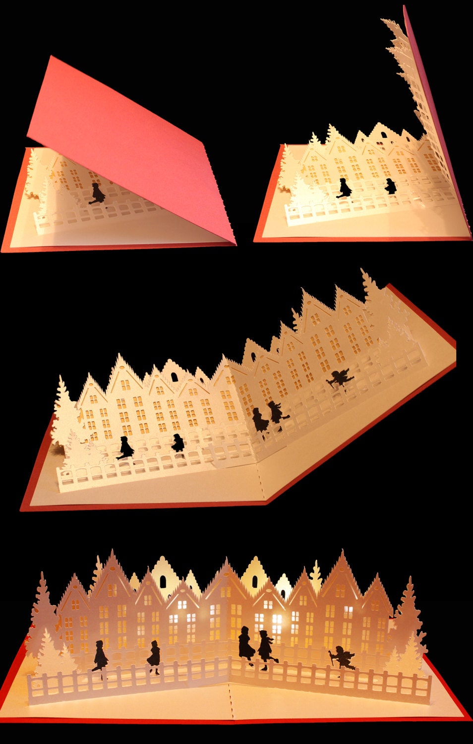 3D SVG PDF Pop up card Castle Wedding DIGITAL download