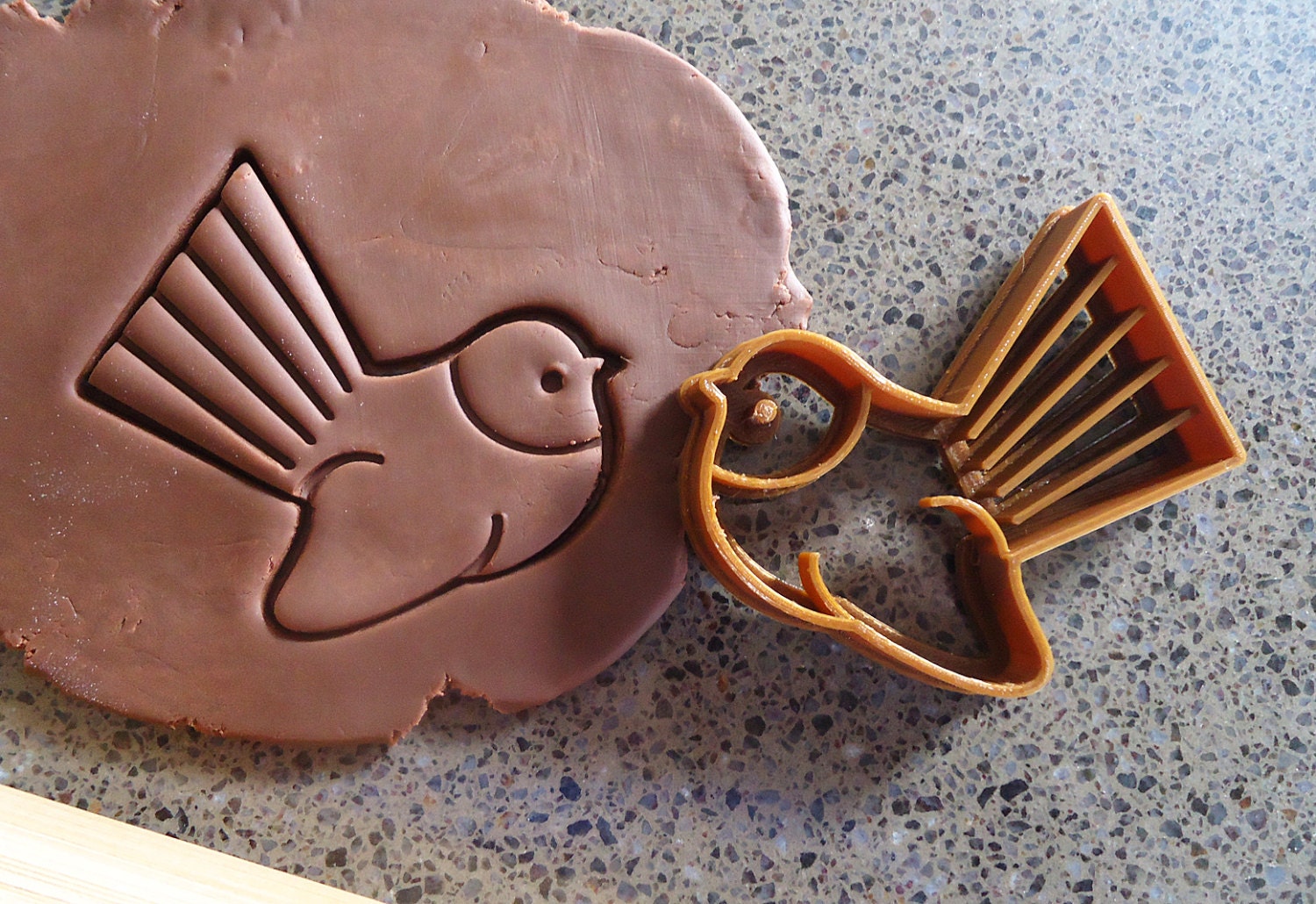 3D Printed Fantail Bird Cookie Cutter by MakingItNice on Etsy