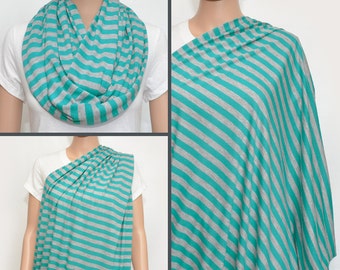 Nursing Cover Scarf Orange Infinity Scarf by NyUrbanAccessories