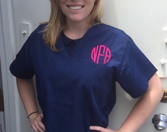 Monogrammed scrubs | Etsy