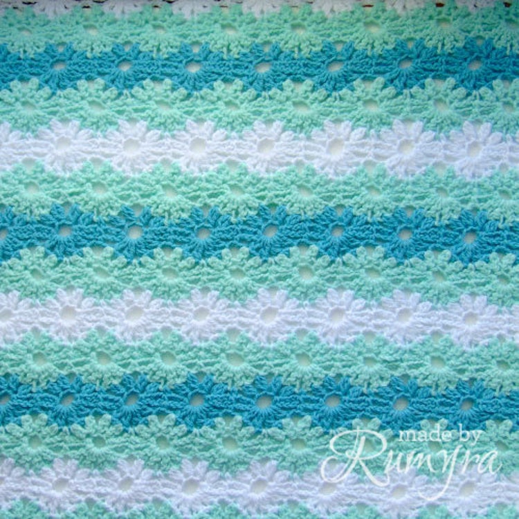 Crochet Pattern Blanket Baby's First Spring by MadeByRumyra