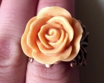 Popular items for burnt orange rose on Etsy