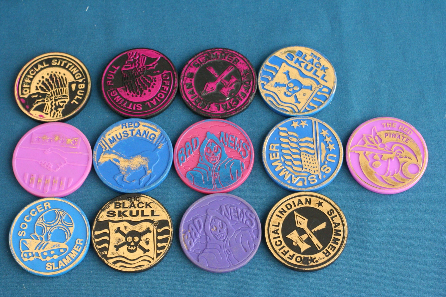 10 pog pogs Slammers 90's vintage by pompastoycollection on Etsy