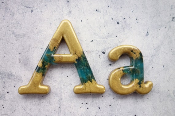 Decorative Letter A Wall Decor. Handmade Resin by WordosaurusText