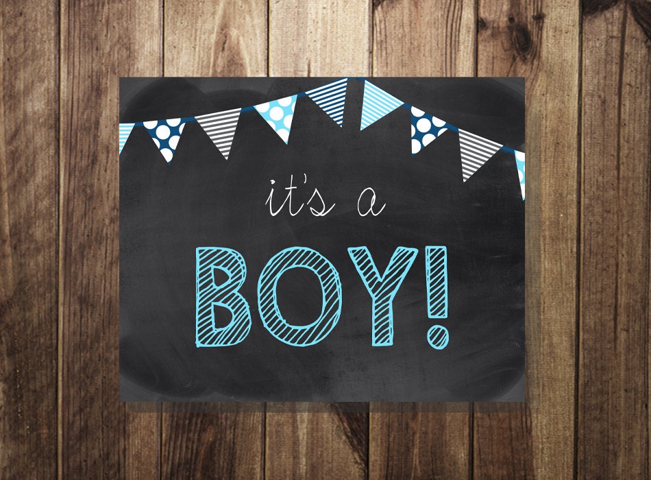 Its a Boy Printable Gender Reveal Party Decor Gender Reveal