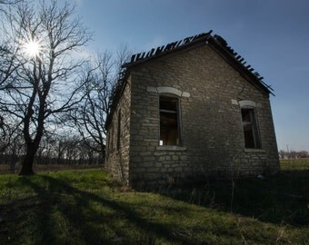 Old Rustic Barn in Rural Kansas During Sunset by PittsPhotography