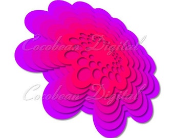 3d flower svg | Etsy