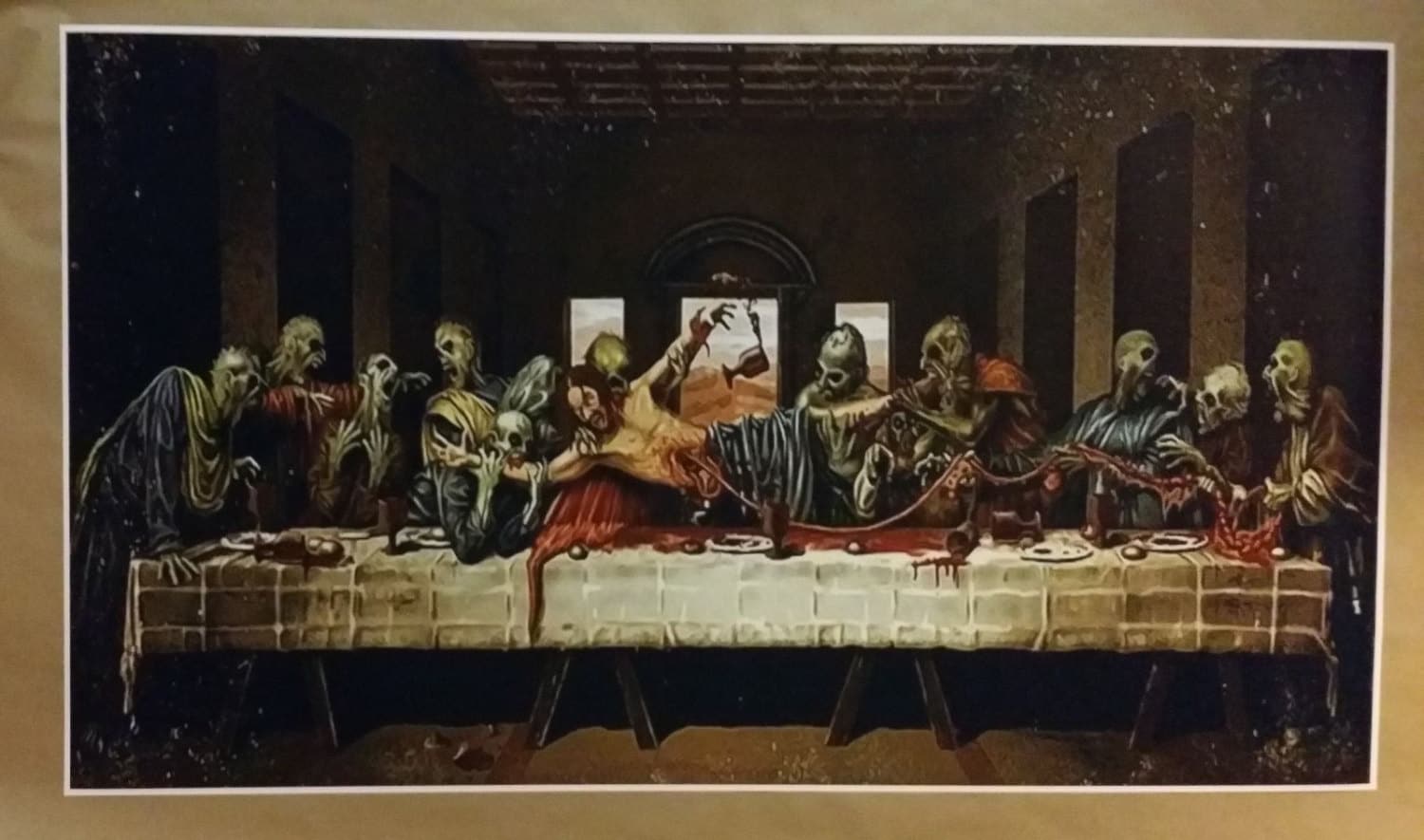 Zombie Last Supper GIANT WIDE Size 42 x 24 Print