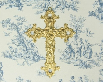 Ornate cross pendant | Etsy