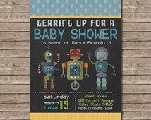 Popular items for robot baby shower on Etsy