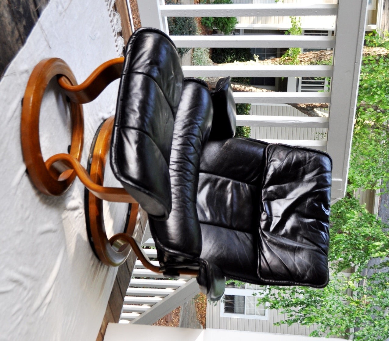 Ekornes Stressless Scandinavian Chair Recliner & Ottoman, Black Leather ...