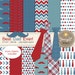 Necktie and Mustache Digital Papers Father's by JennyLDesignsShop