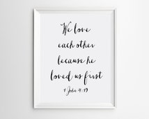 Popular items for 1 john 4 19 on Etsy