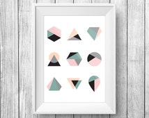 Popular items for geometric posters on Etsy