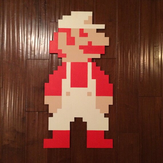 Super Fire Mario Super Mario Bros SMB 16x32 8Bit