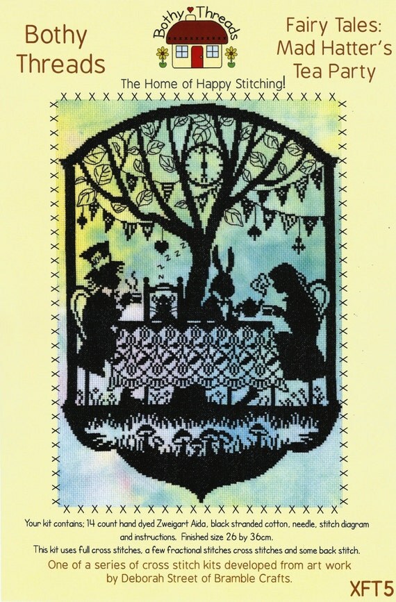 Bothy Threads Fairy Tales Mad Hatter's Tea Party from