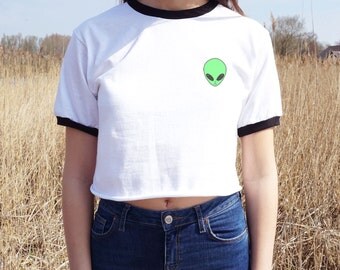 Unique alien crop top related items | Etsy