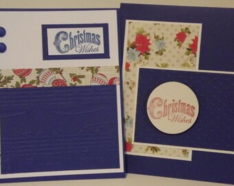 Blue christmas cards | Etsy