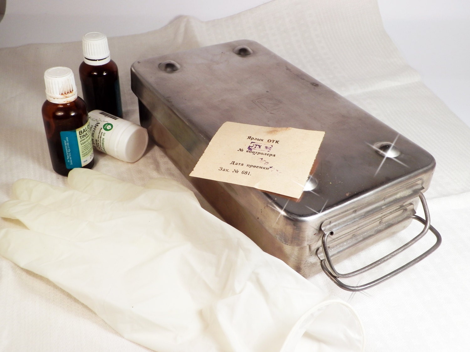 Soviet stainless steel medical box new USSR medical container Vintage ...