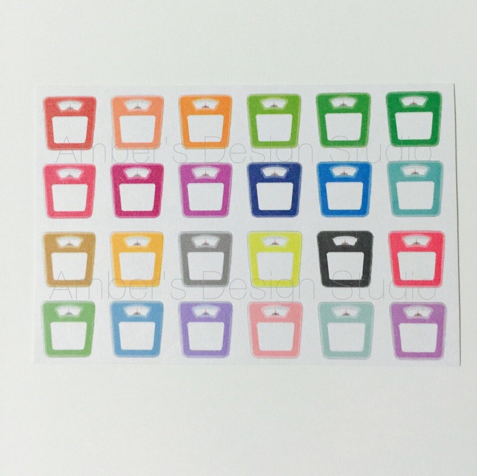 Scale Stickers Weight Stickers Planner by AmbersDesignStudio