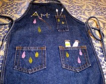 Popular items for hand painted apron on Etsy