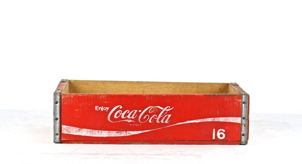 Coke Crate, Coca Cola Wood Crate, Soda Crate, Vintage Wood Crate, Wood ...