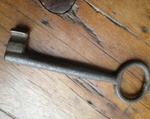 French Antique 18th Century 6.25" Iron Skeleton Key Chateau Castle Door ...
