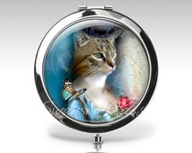 Popular items for cat compact mirror on Etsy