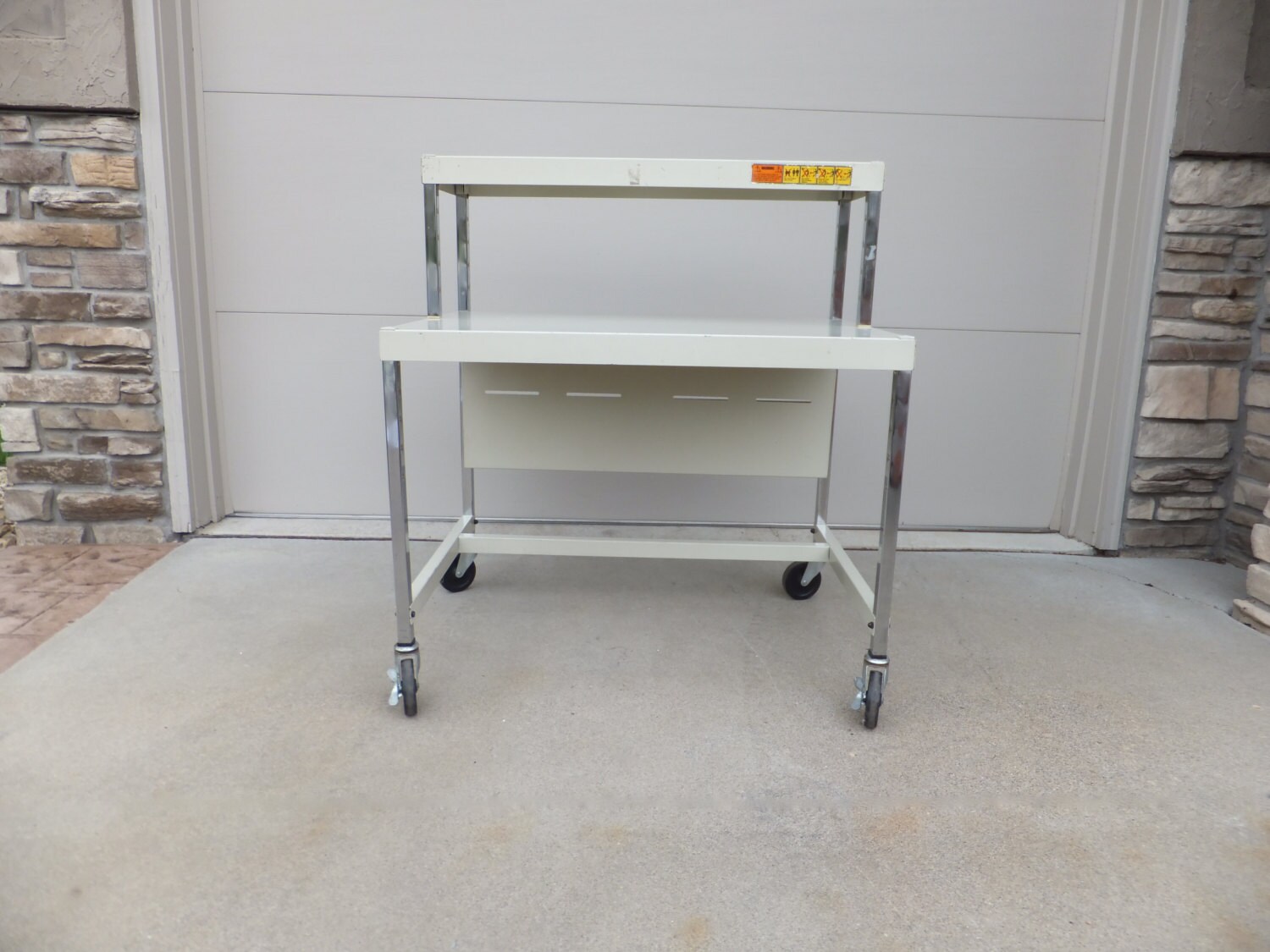 Industrial Metal Rolling Laptop Cart, Computer Cart,Bar Cart,Kitchen ...