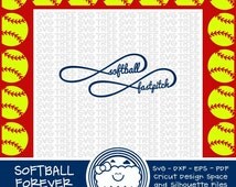 Softball Forever, Fastpitch, Infinity, SVG, DXF, EPS, Cricut Design ...