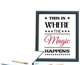 Magic happens poster | Etsy