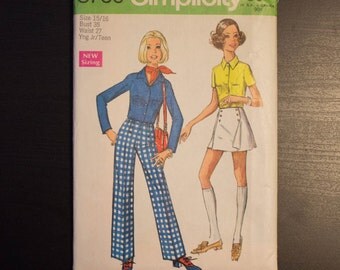 1970 Simplicity 8788 Dress and Pant Pattern by JenuineCollection