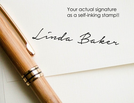 Custom Signature Stamp Your Signature on a Stamp Self Inking