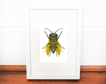 Bee art print | Etsy