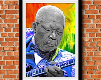 Bb king art | Etsy