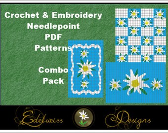 Edelweiss embroidery | Etsy